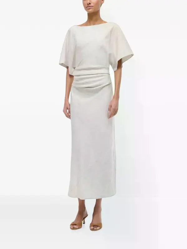 Staud Amelie Ruched-waist Dress