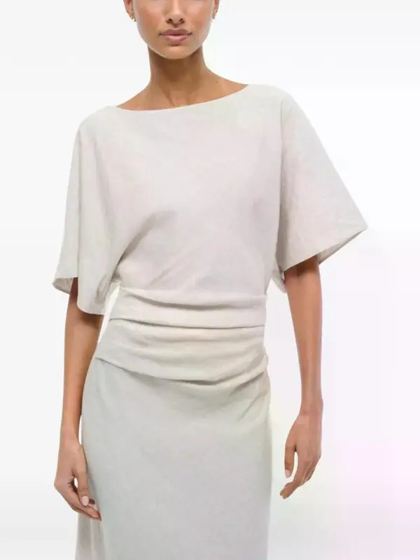 Staud Amelie Ruched-waist Dress