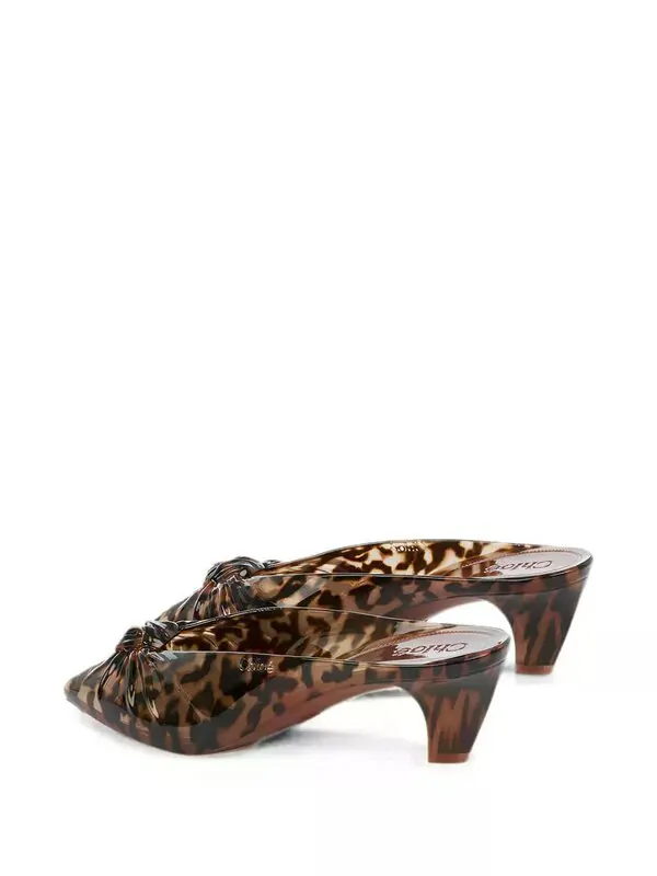 Chloé Tortoiseshell-effect Knotted Sandals
