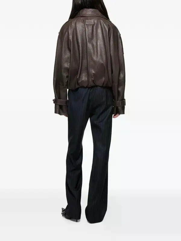 Acne Studios Cropped Leather Trench Coat