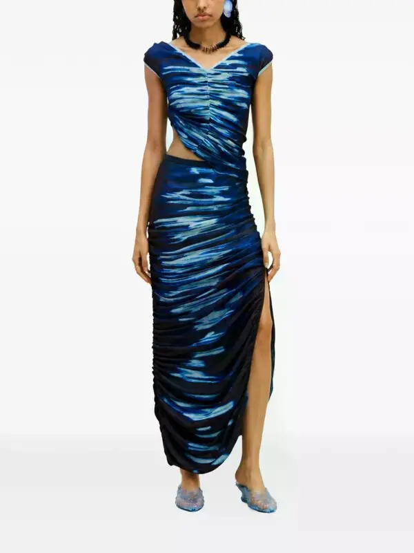 Ph5 Nile Lake-print Long Skirt