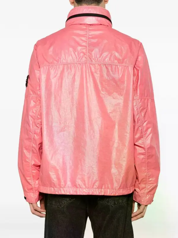Stone Island Zip-fastening Jacket With Logo Patch