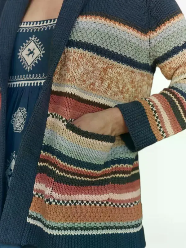 The Great. Mountain Lodge Striped Cardigan