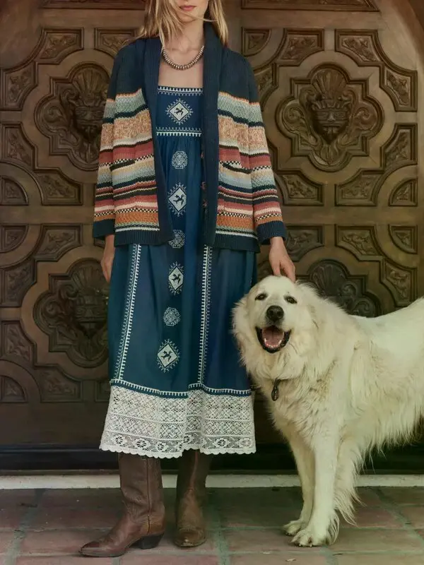 The Great. Mountain Lodge Striped Cardigan