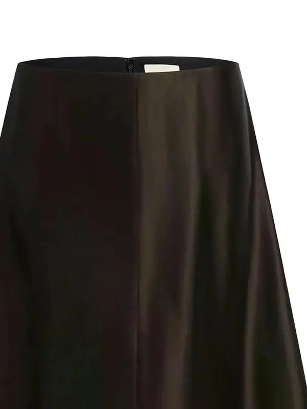 Khaite Nania Twill Midi Skirt