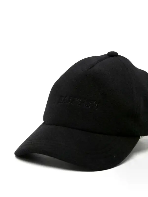 Balmain Logo-embroidered Wool Cap