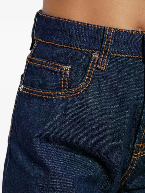 Versace Contrast-stitch Tapered Jeans