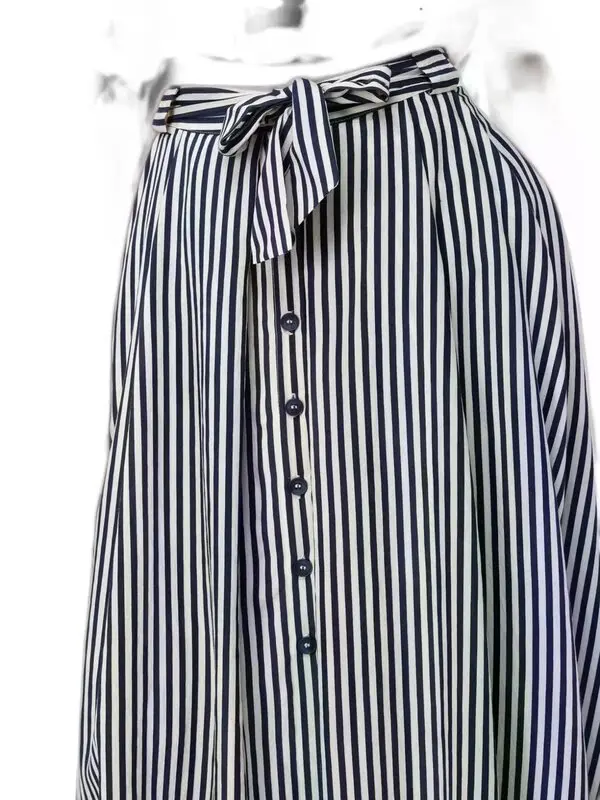 HANITA Striped Button-front Maxi Skirt
