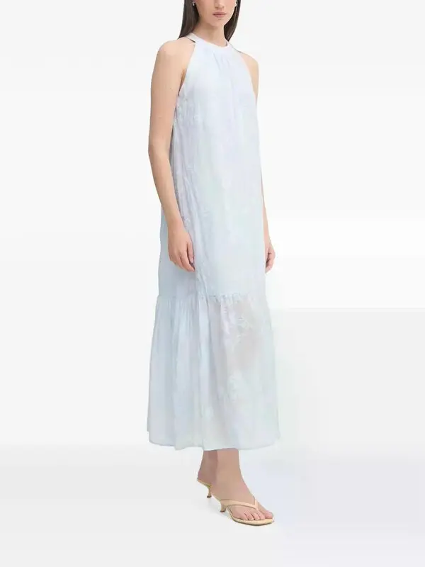 GAUDI Floral Embroidered Halterneck Maxi Dress