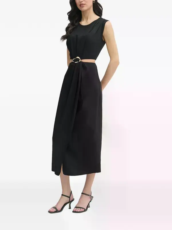 GAUDI Cut-out Buckled Midi Dress