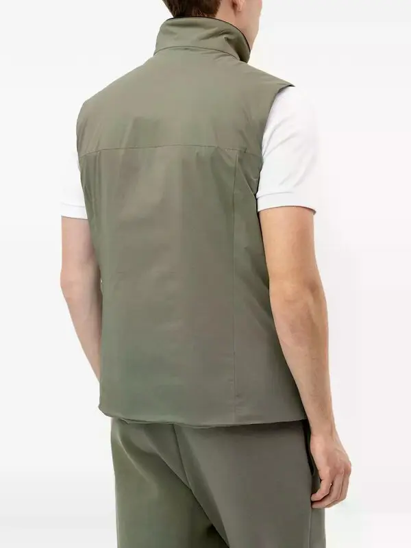 BOSS Logo Print High Neck Sleeveless Gilet