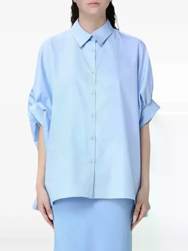 HANITA Gathered Short-sleeve Shirt