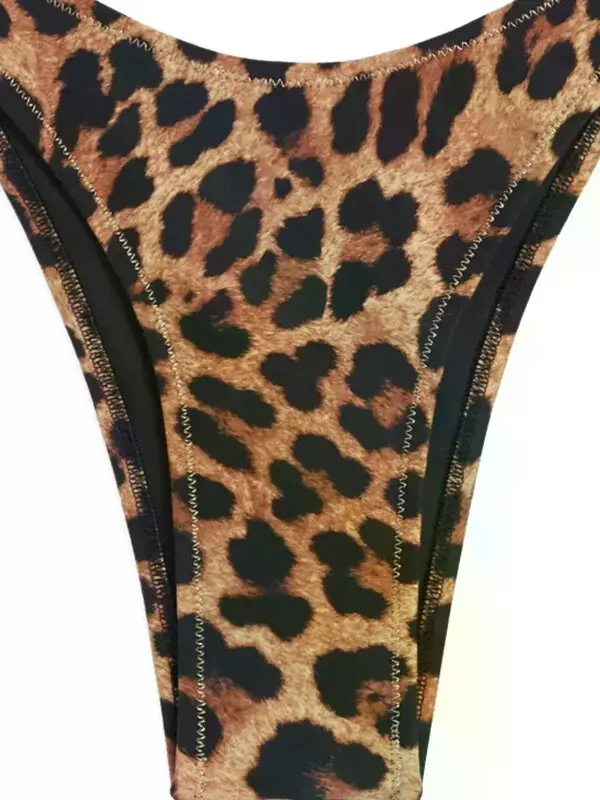 REINA OLGA Brigitte Leopard-print Bikini Bottoms