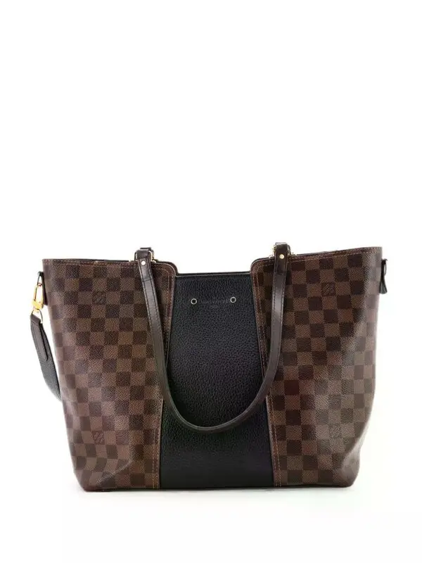 LOUIS VUITTON Damier Leather Shoulder Bag - Black