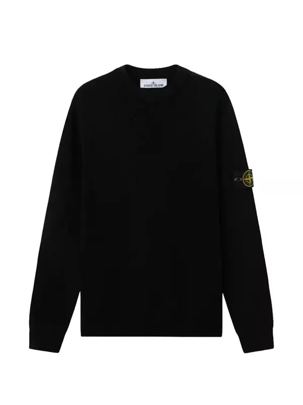 Stone Island Logo-patch Ribbed-knit Sweater