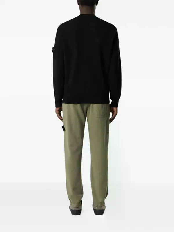 Stone Island Logo-patch Ribbed-knit Sweater