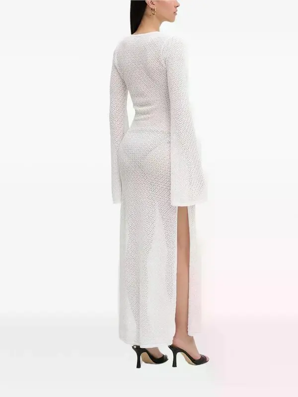 Bardot Ring Detail Crochet-knit Maxi Dress