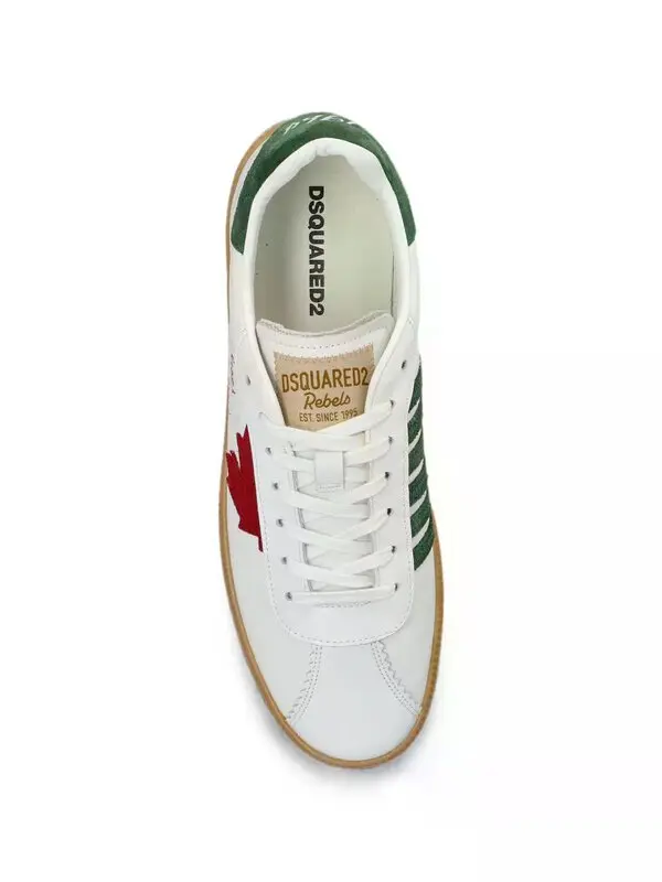 Dsquared2 Rebels Maple-leaf Embroidered Low-top Sneakers