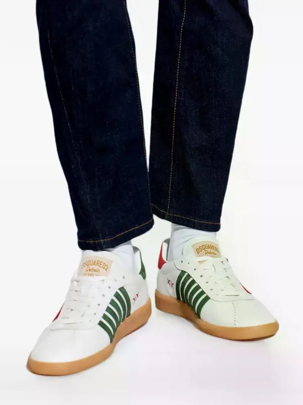 Dsquared2 Rebels Maple-leaf Embroidered Low-top Sneakers