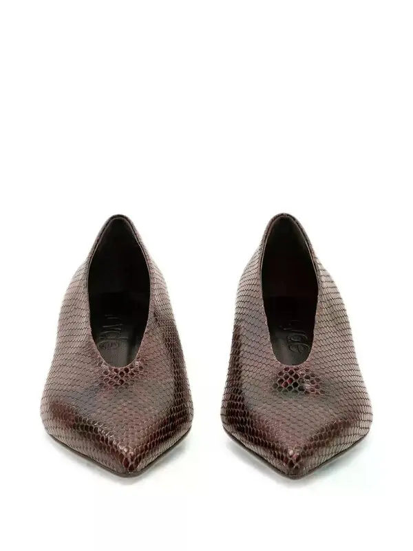 AeydĒ Clara Snake-print Pumps