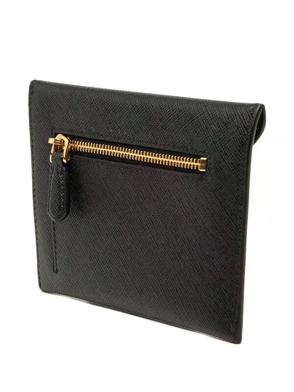 Prada 2010-2026 Saffiano Envelope Compact Wallet Small Wallets