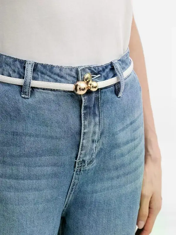 GAUDI Belted Faded Jeans