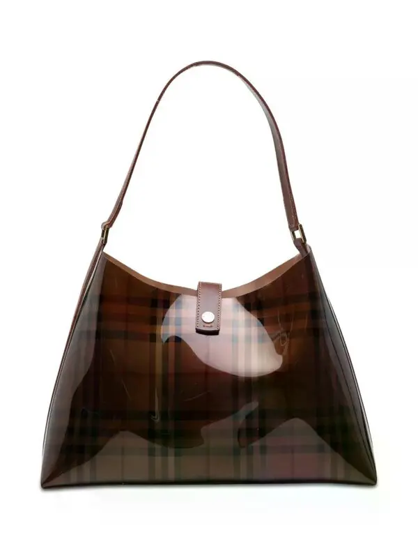 Burberry 2000-2017 Haymarket Check Pvc Shoulder Bag