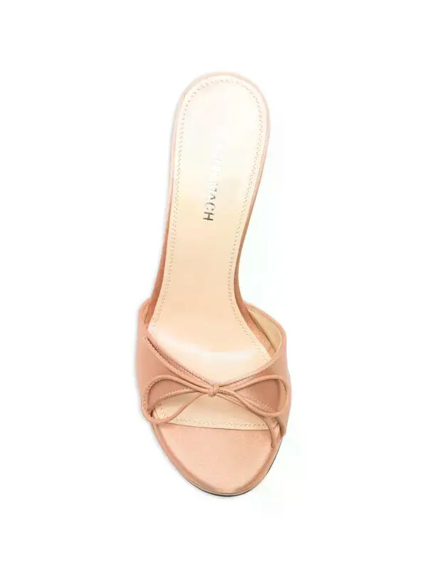 Mach & Mach Little Plateau Bow Detail Heeled Sandals - Brown