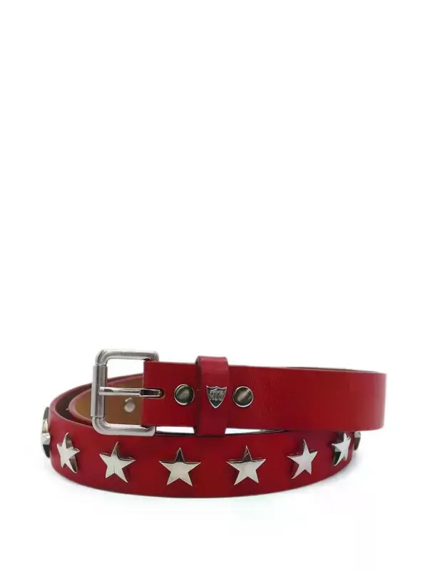 HTC LOS ANGELES Star-stud Embellished Belt - Red