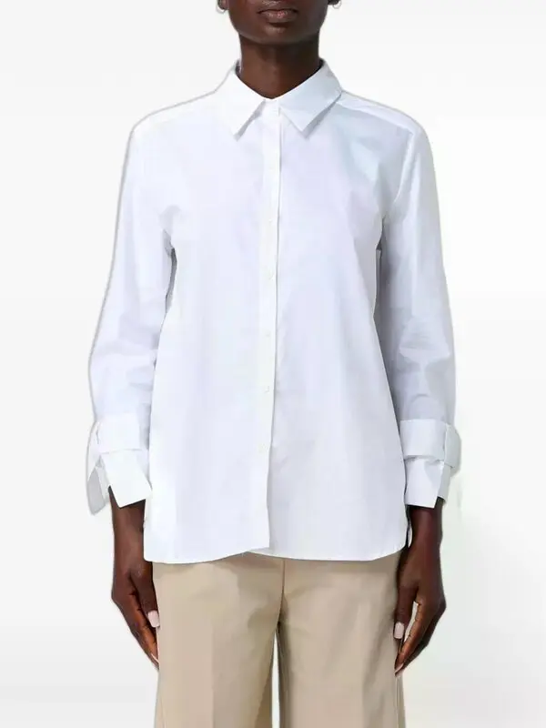 HANITA Bow-detail Long-sleeve Shirt