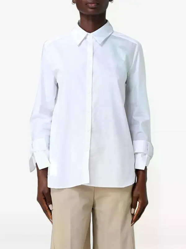 HANITA Bow-detail Long-sleeve Shirt