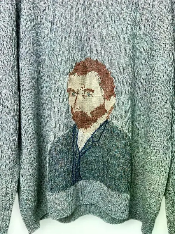 KOTA GUSHIKEN Van Gogh Intarsia Knit Sweater