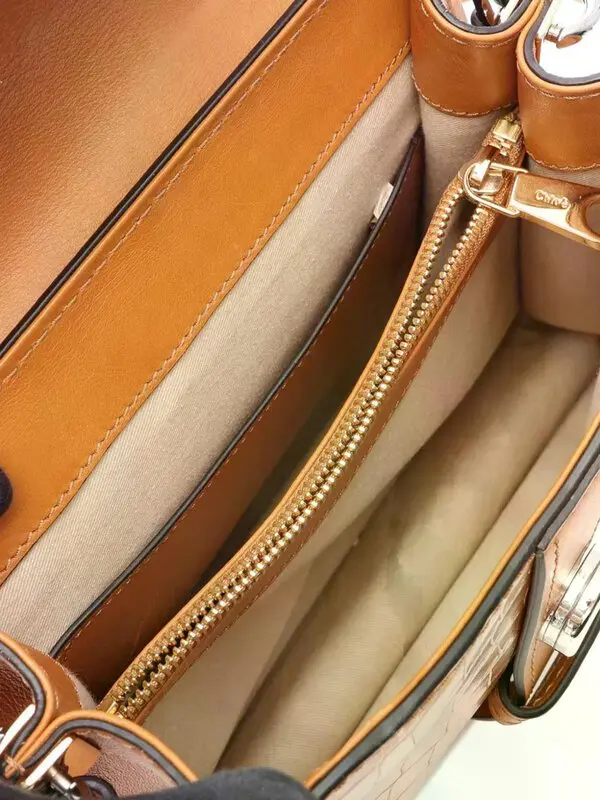 Chloé 2010-2026 Crocodile Embossed Aby Satchel