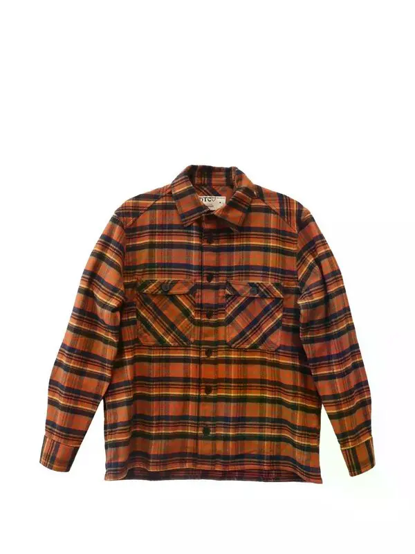 HTC LOS ANGELES Plaid Graphic-print Shirt - Orange