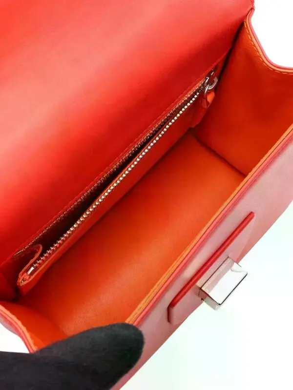 Dior 20th Century Leather Diorama Club Flap Shoulder Bag - Red
