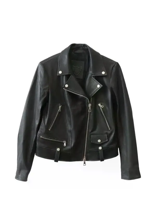 HTC LOS ANGELES New Celina Leather Biker Jacket - Black
