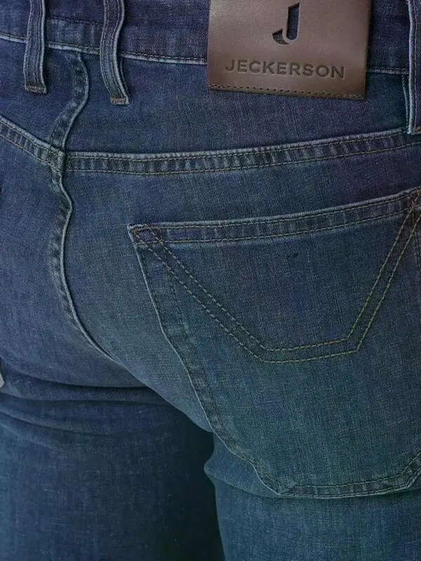 JECKERSON Skinny-fit Paneled Jeans - Blue