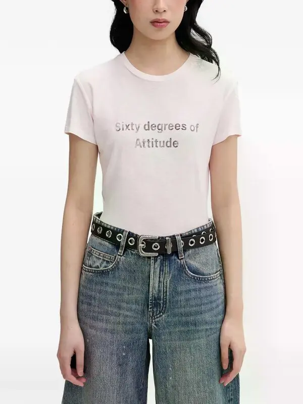 Miss Sixty Slogan-print T-shirt - Pink