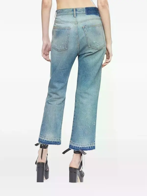 HTC LOS ANGELES Distressed Paint-splatter Jeans