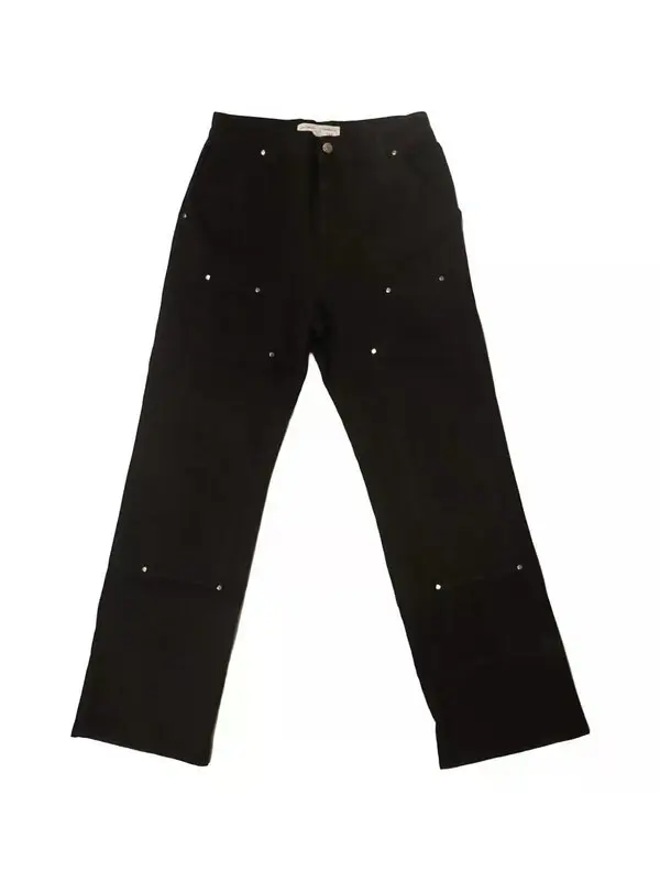 HTC LOS ANGELES Stud-embellished Carpenter Trousers - Black
