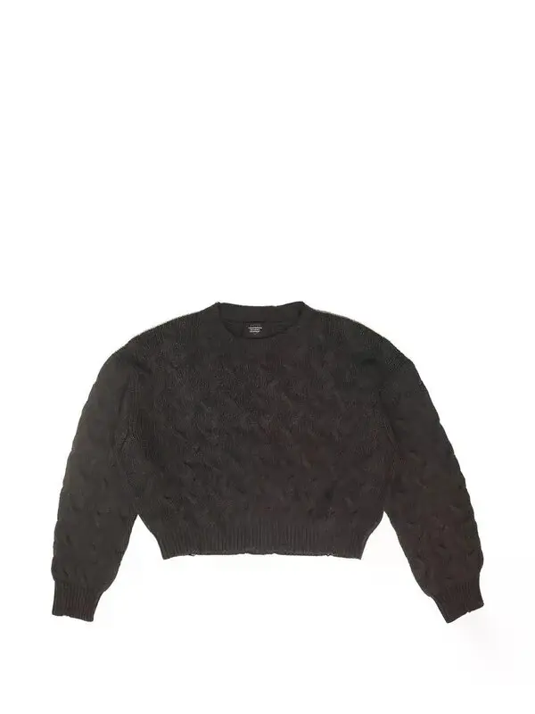HTC LOS ANGELES Braided-knit Long-sleeve Sweater