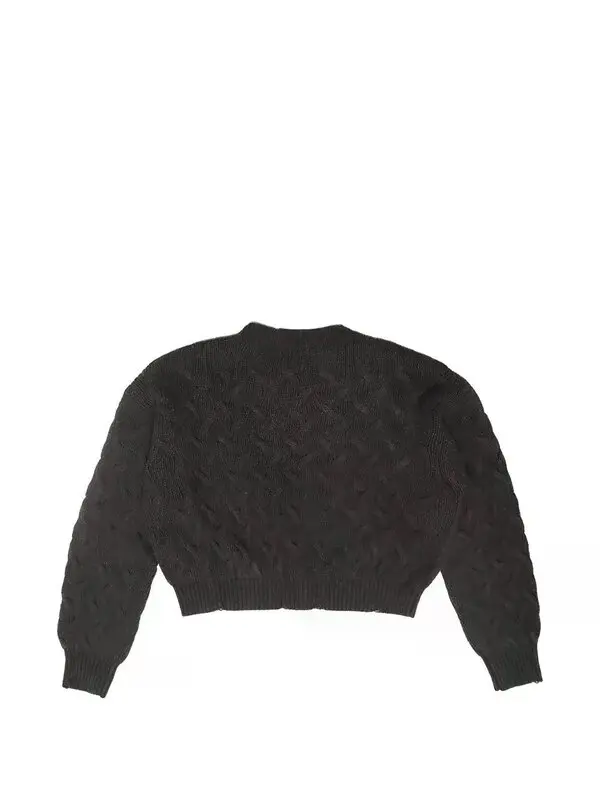 HTC LOS ANGELES Braided-knit Long-sleeve Sweater