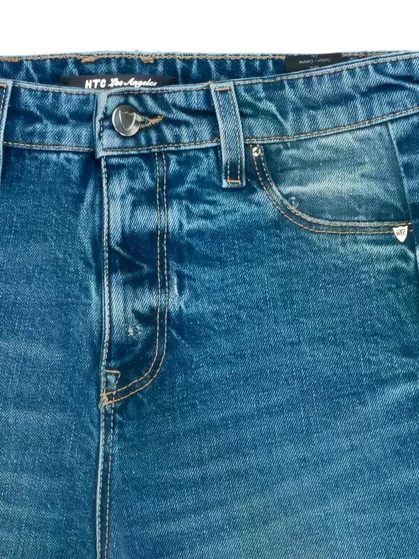 HTC LOS ANGELES Stonewashed Flared Jeans