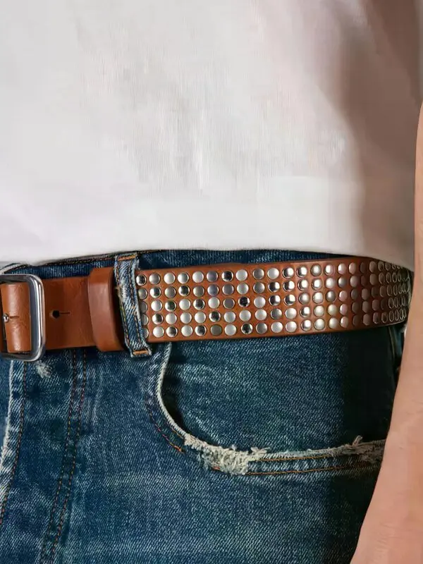 HTC LOS ANGELES Studded Panelled Belt