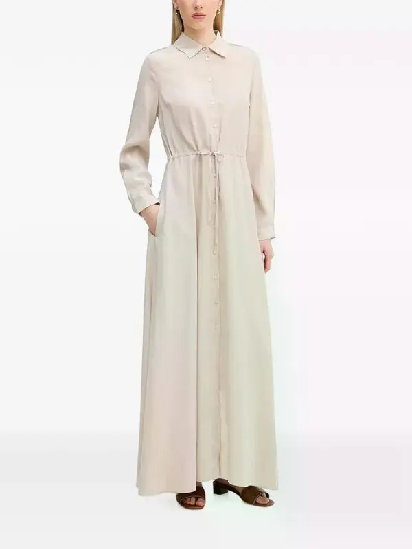 GAUDI Drawstring-waist Button-up Maxi Dress
