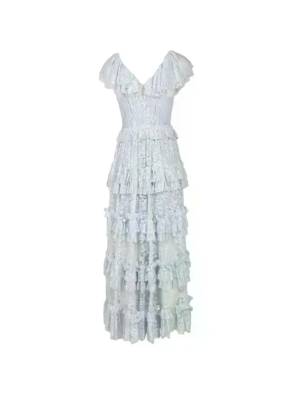 Sea Sharleen Ruffled Maxi Dress - Blue