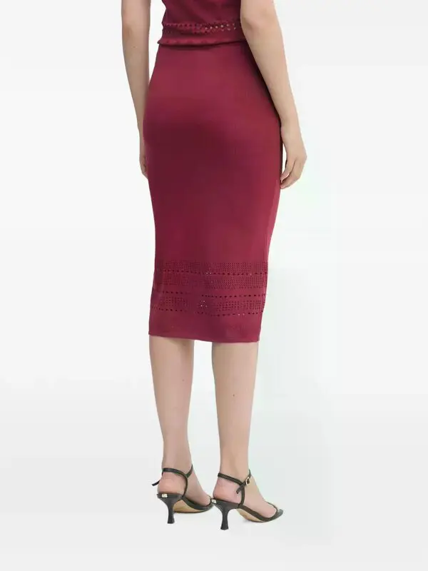 GAUDI Perforated-knit Midi Skirt