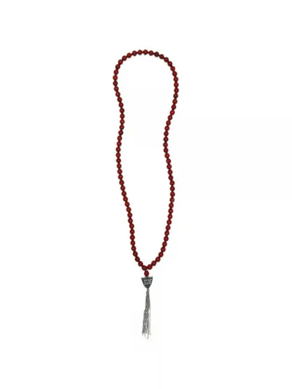 HTC LOS ANGELES Mystery Shield Beaded Necklace - Red