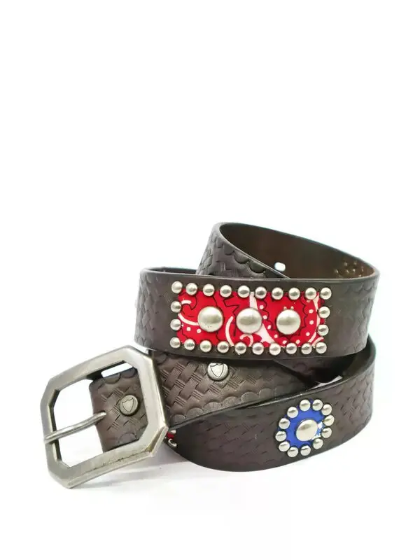 HTC LOS ANGELES Engraved Stud-embellished Belt