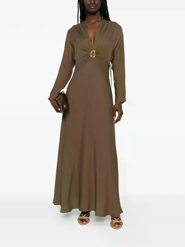 FORTE_FORTE V-neck Maxi Dress